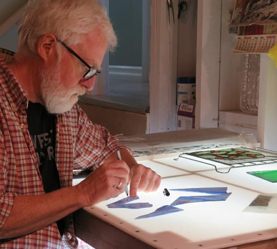 tracing plums on glass – nellyglass studio